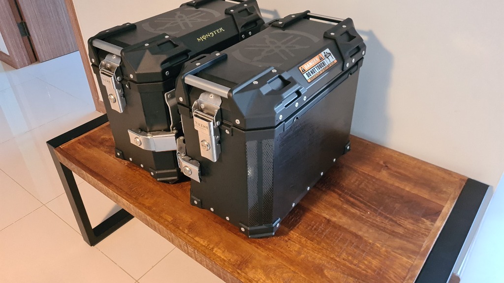 Motorcycle side panniers, Motorcycles, Motorcycle Accessories on Carousell