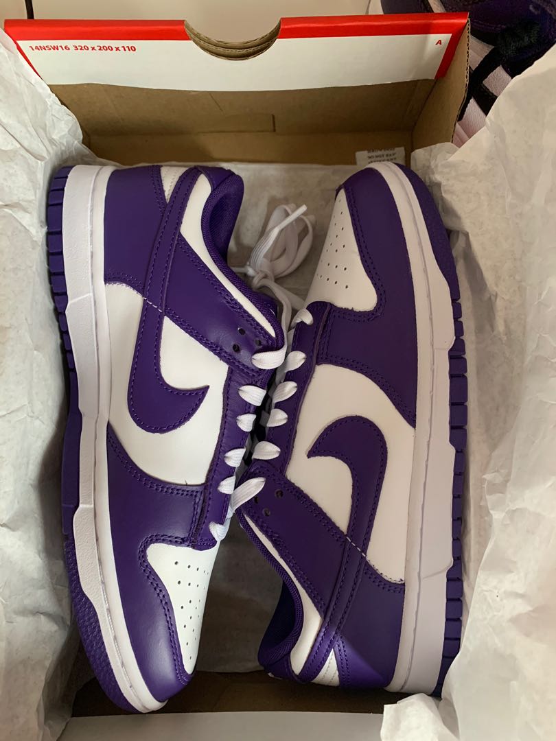 Nike court purple dunk low, Men's Fashion, Footwear, Sneakers on Carousell
