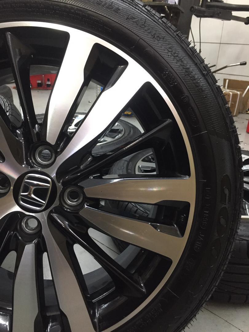 Rim Honda Jazz V spec siap tayar 90%, Auto Accessories on Carousell