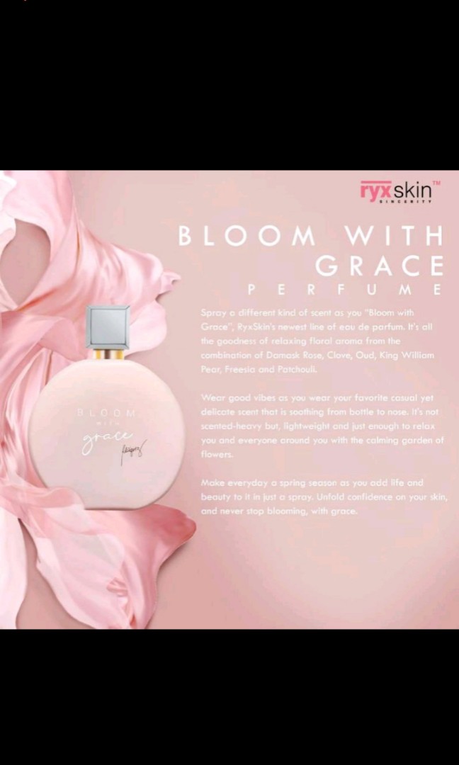 Ryx Bloom With Grace Perfume (35ml)- on hand (with random freebies ...