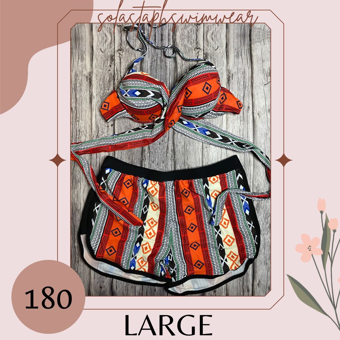 Shein Aztec Molded Top bikini short, Women's Fashion, Swimwear, Bikinis ...