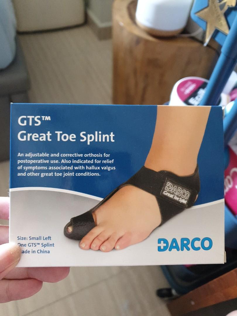 Small Left Great Toe Splint from Darco, Health & Nutrition, Braces ...