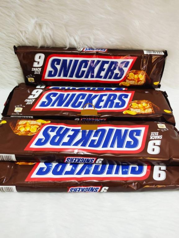Snickers Snack Size Chocolate 9 x 40g, Food & Drinks, Packaged ...