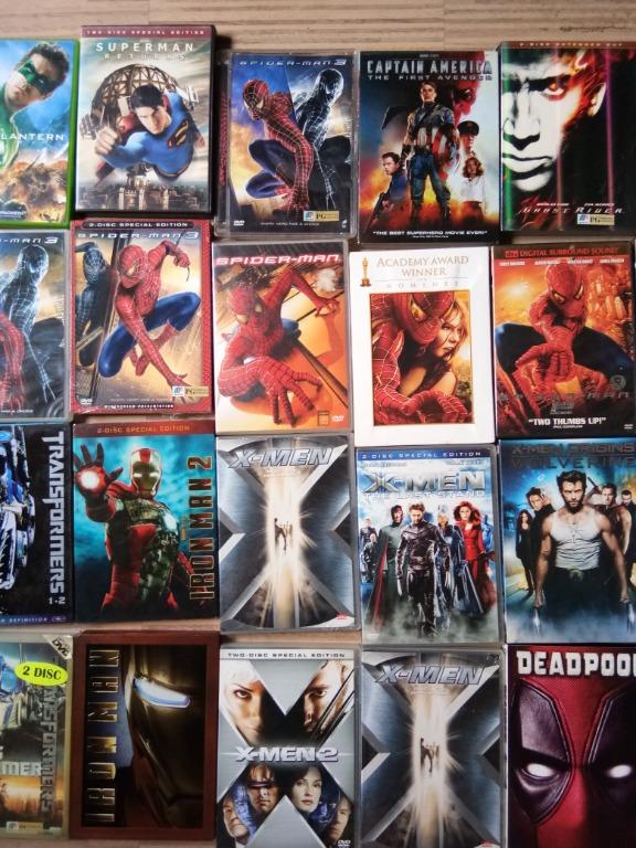 Superhero Movie Bundle of 28 Spiderman Tobey Maguire X-Men Iron Man ...