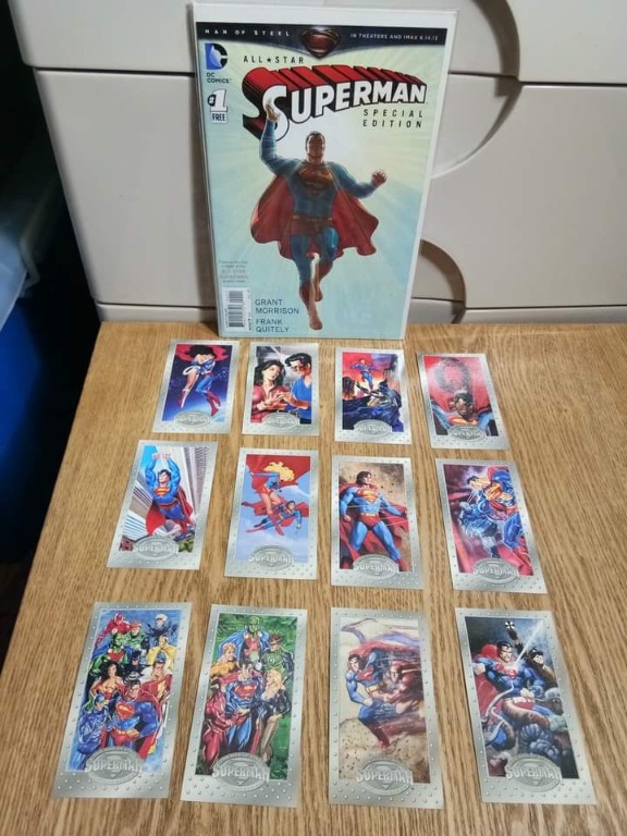 Superman Collectible Cards 12pcs with All Star Superman Comics special ...