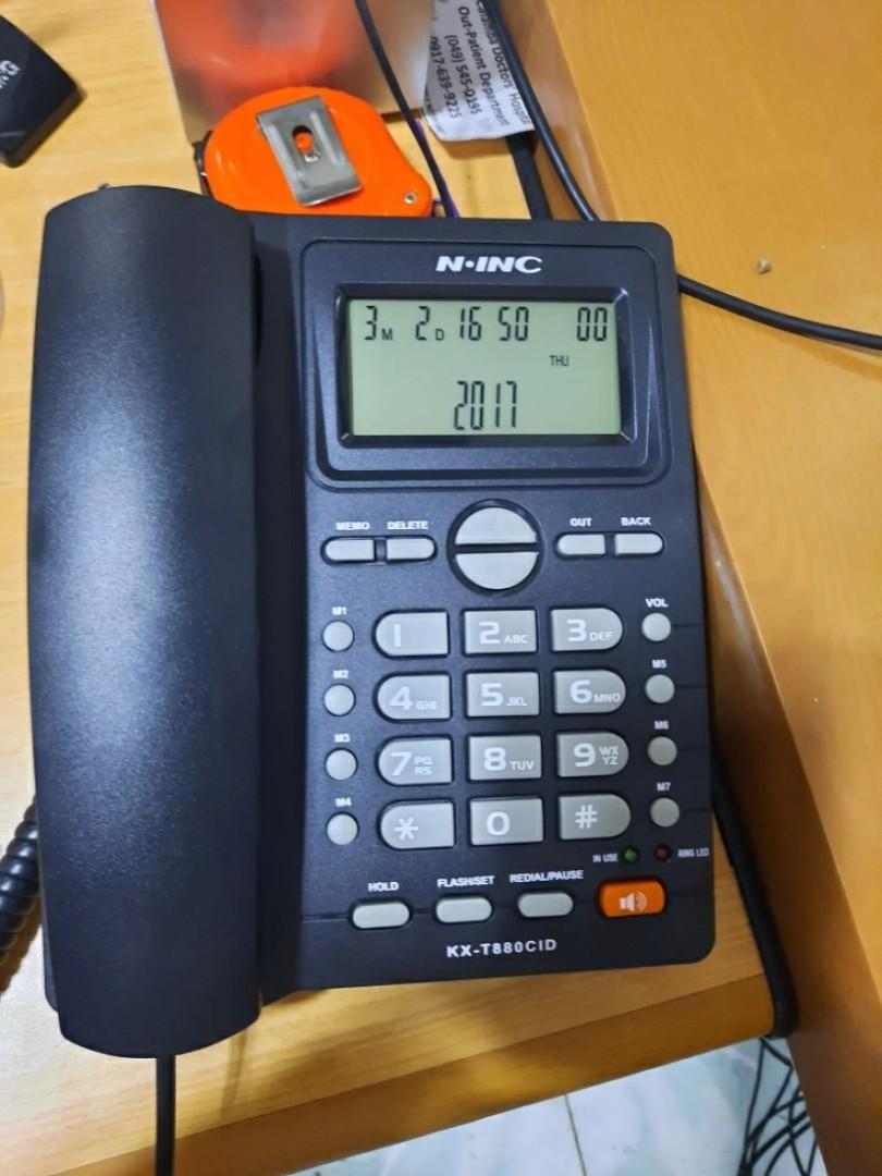 Telephone N-INC KX-T880CID Conference Phone Dual-port Extension Set Corded Tel. With Caller ID ...