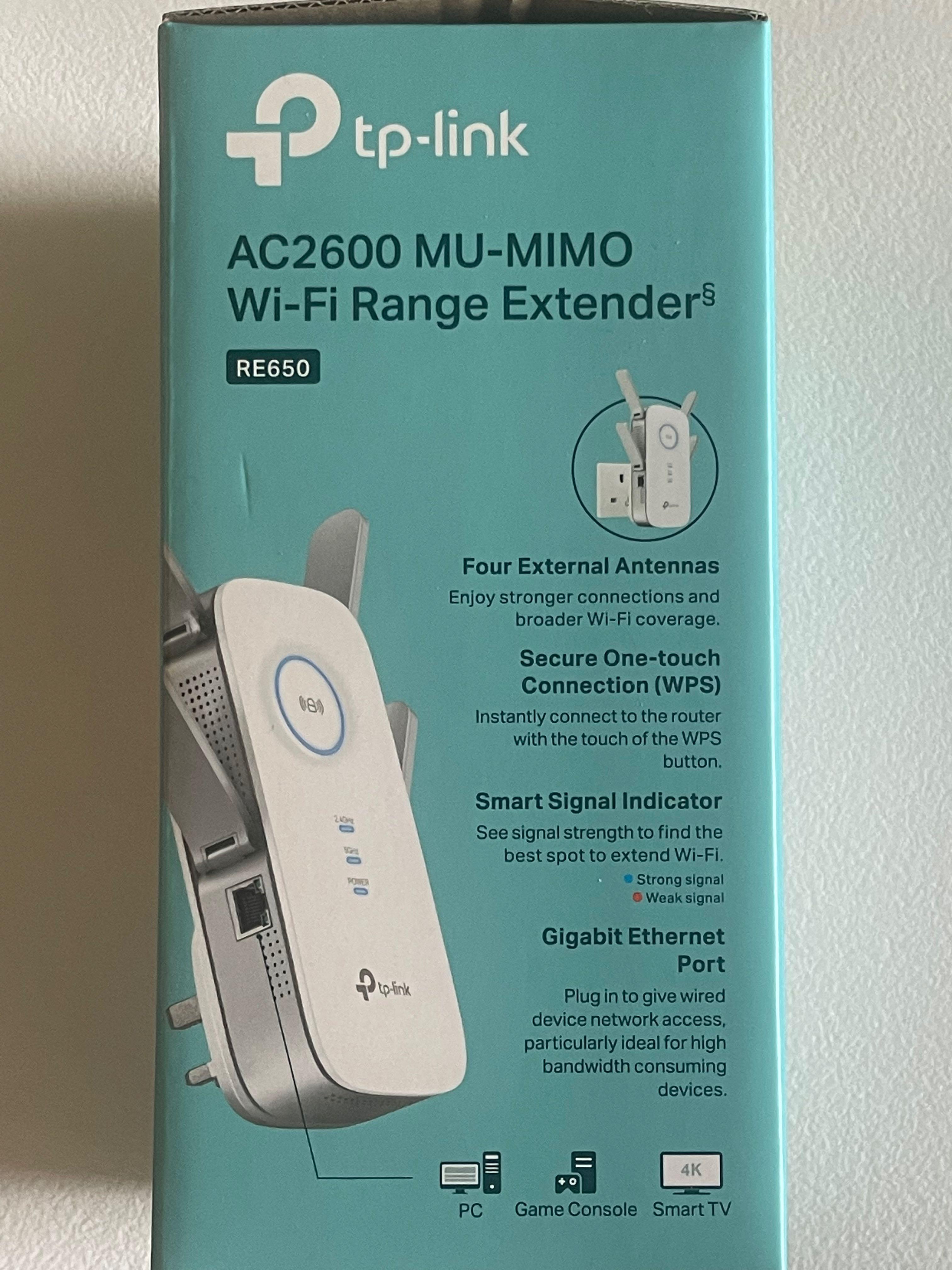 TP-Link RE650 MU-MIMO WiFi Range Extender, Computers & Tech, Parts ...