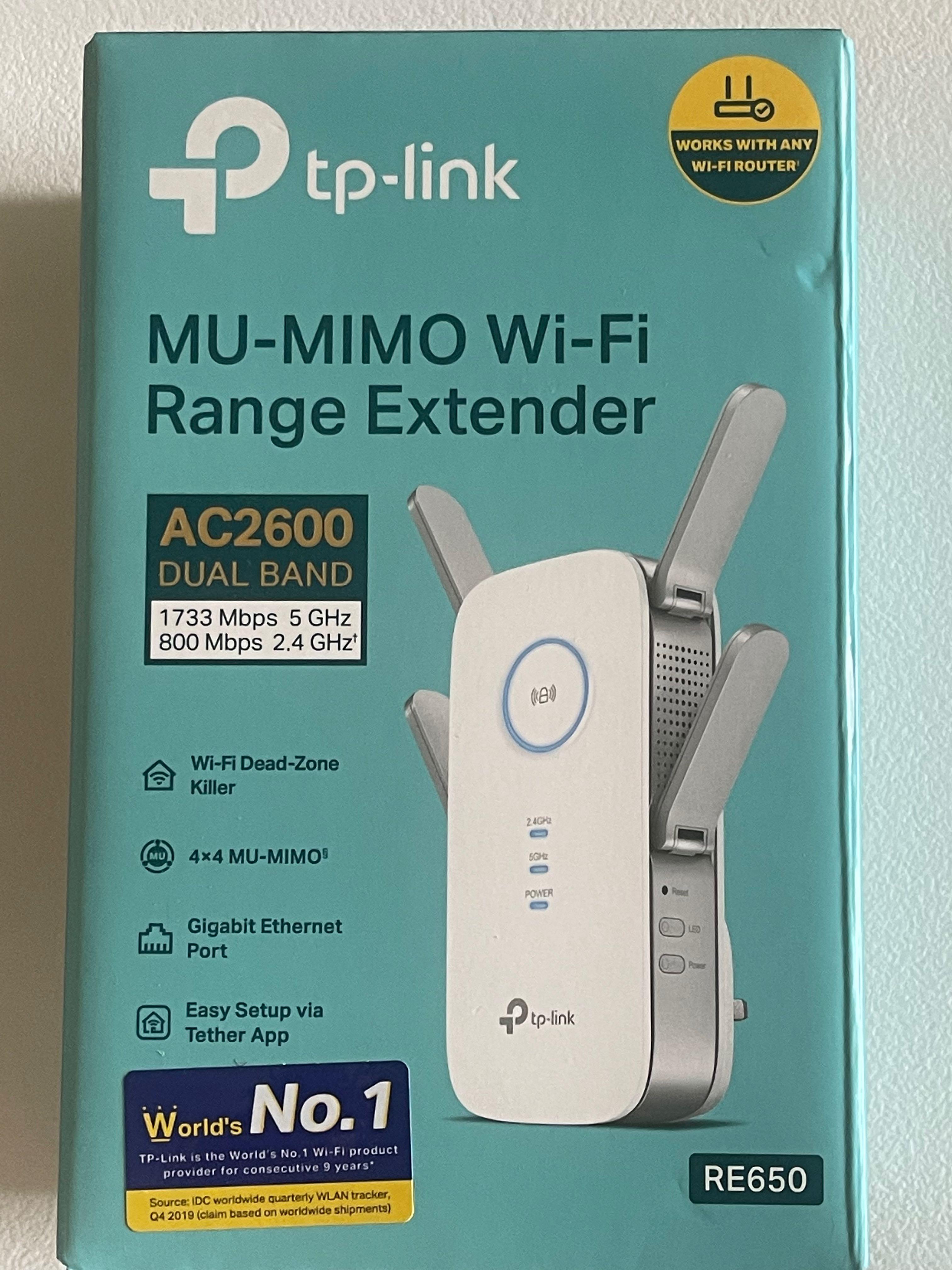 TP-Link RE650 MU-MIMO WiFi Range Extender, Computers & Tech, Parts ...