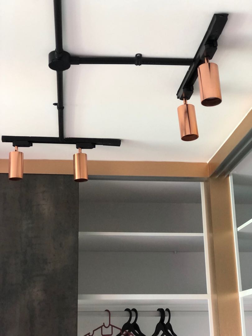 Track Light (Gold), Furniture & Home Living, Lighting & Fans, Lighting ...