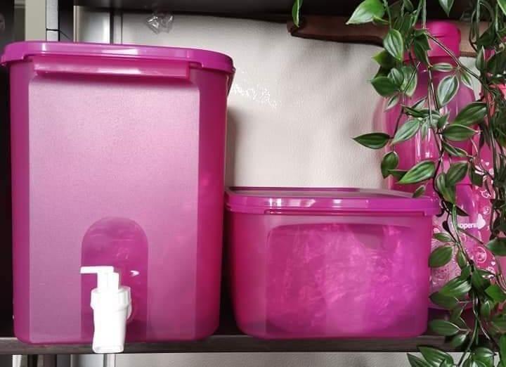 Tupperware Rectangular Water Dispenser 8.7liter + Stand Modular Mater ...