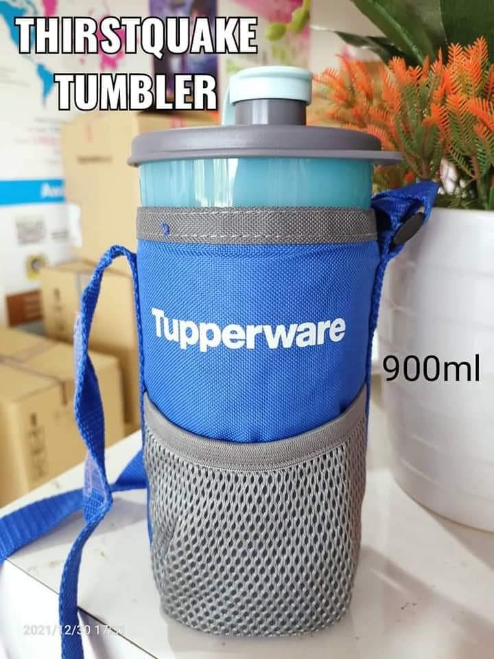 Tupperware Thirstquake Tumbler with Pouch 900ml Bottle, Furniture ...