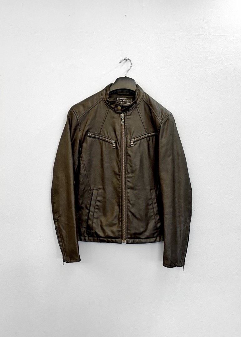 Uniqlo Neo Leather Jacket, Men's Fashion, Coats, Jackets and Outerwear ...
