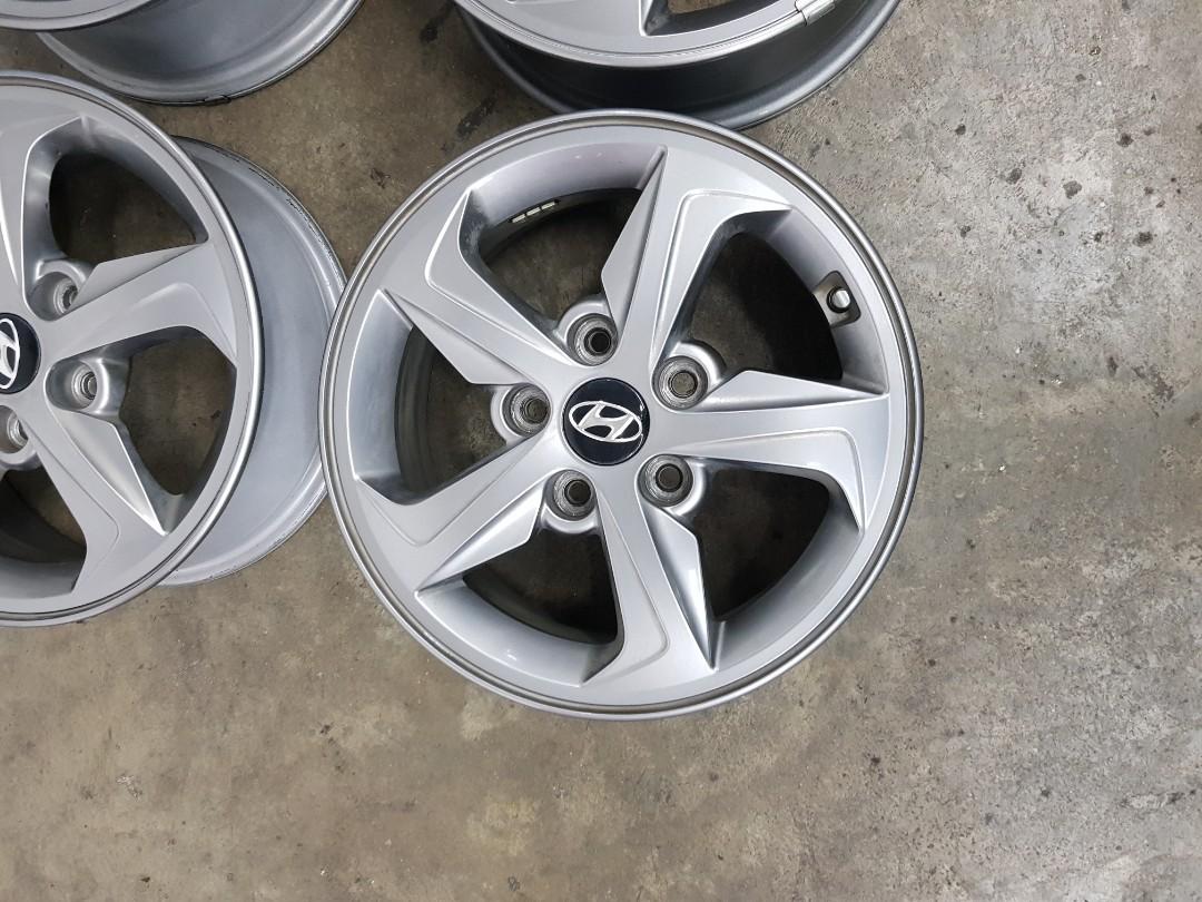 Used 15" Original Hyundai Rims, Car Accessories, Tyres & Rims on Carousell