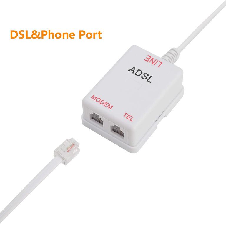 Uvital in-line DSL Filter Splitter/in-line DSL Filter RJ11 6P2C Male to ...