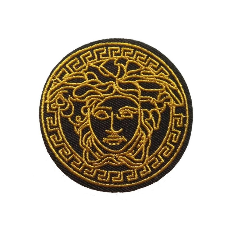 Versace Medusa Black Logo Iron On Patch, Hobbies & Toys, Stationery ...