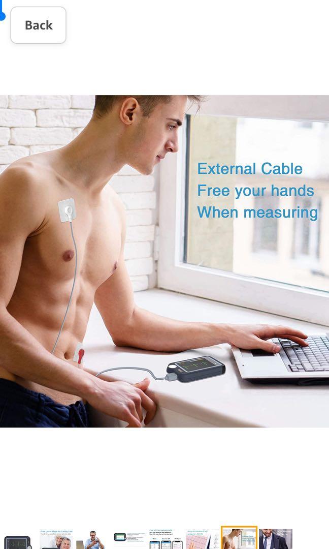 ViATOM Pulsebit-EX ECG Monitor, Heart Monitor w ECG, Bluetooth EKG ...