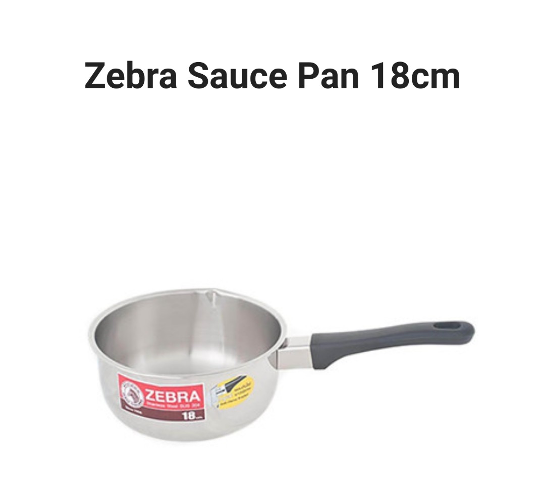 Zebra Stainless Steel (SUS304) 18cm Sauce Pan, Furniture & Home Living ...