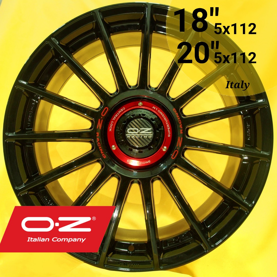 18" 20" OZ RACING Superturismo Evoluzione 5x112 Black rims OZ rims, Car ...
