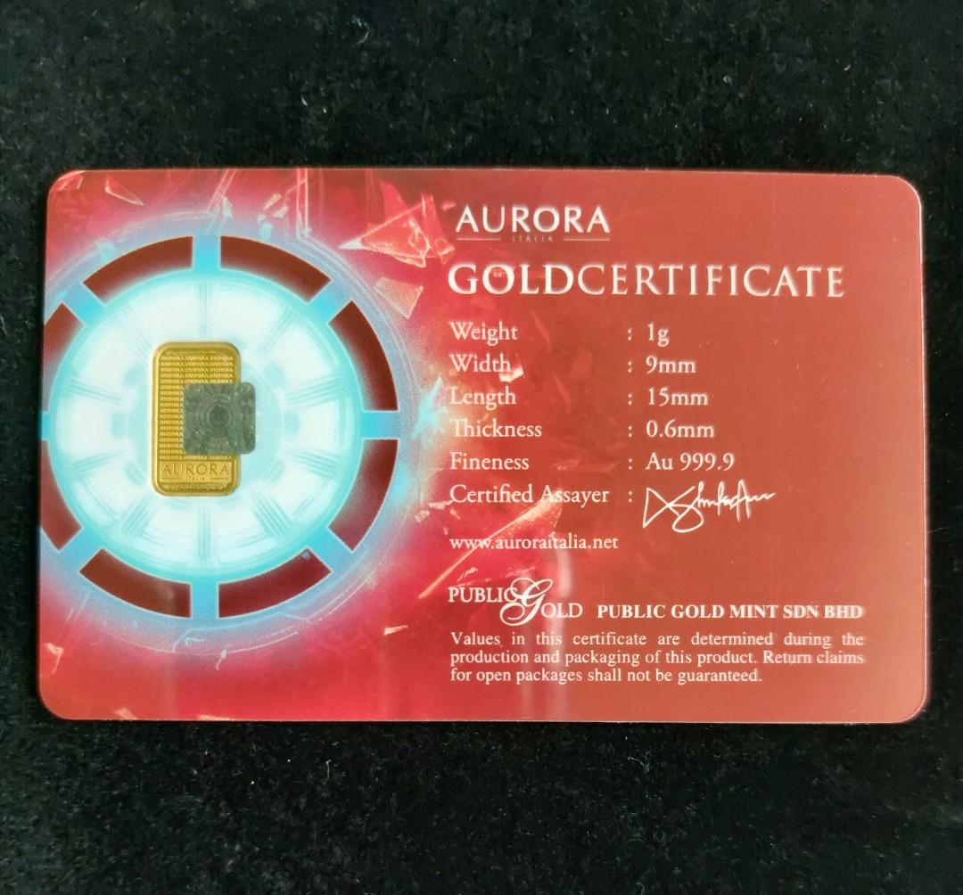 1gram Gold Bar Marvel Avengers End Game IronMan, Hobbies & Toys ...