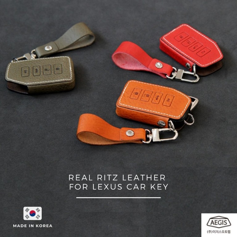 Aegis Ritz Handmade Real Leather Smart Car Key Holder keychain case for ...