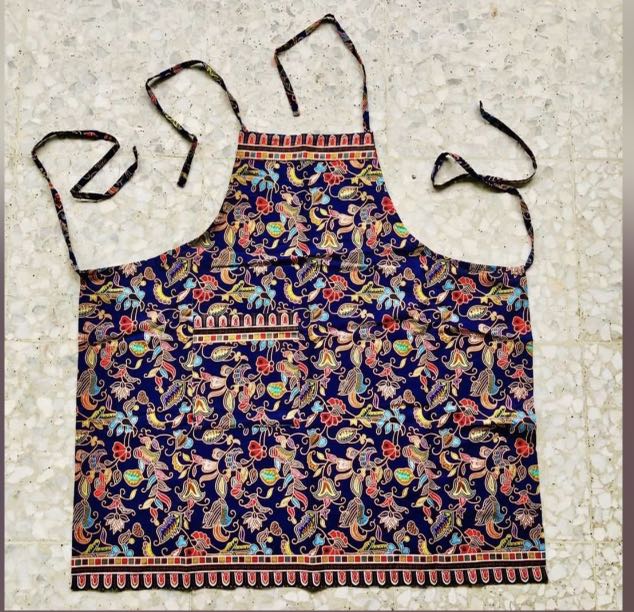 Batik Cotton Apron Handmade in Singapore, Everything Else on Carousell
