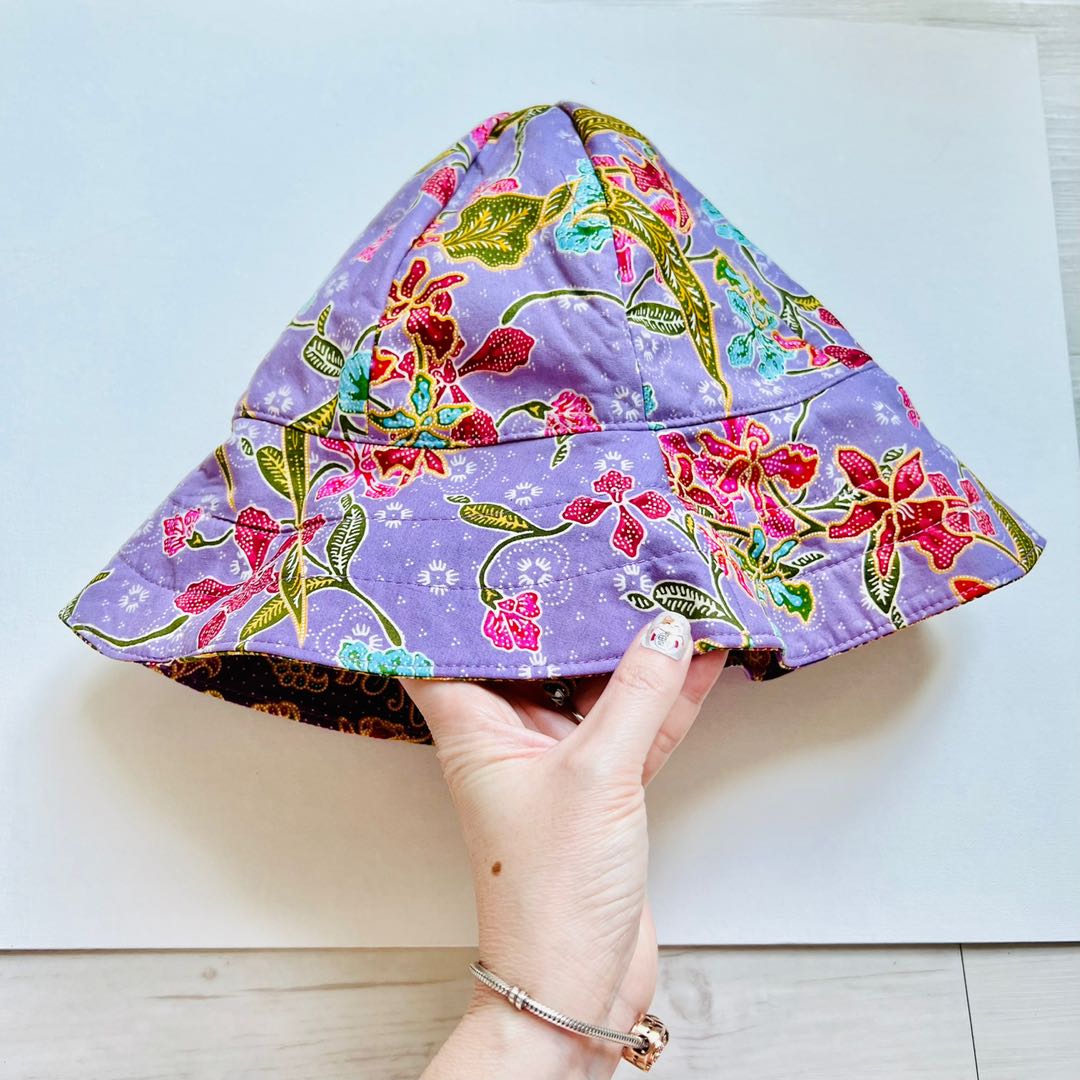 Batik Reversible Hat Handmade in Singapore, Women's Fashion, Watches ...