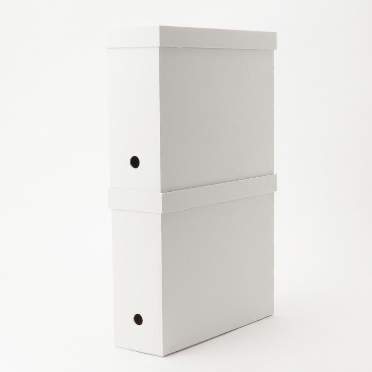 [Bundle Set] MUJI PP File Box A4 With Lid (White), Hobbies & Toys ...