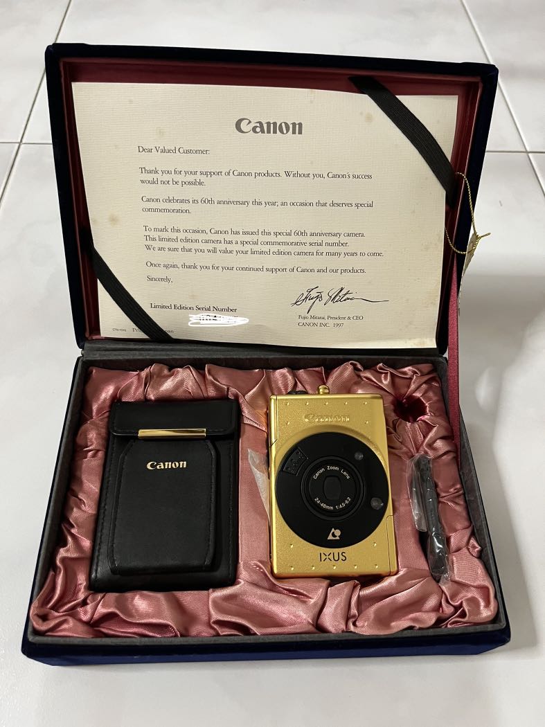 Canon Ixus Elph 24k gold limited edition, Photography, Cameras on Carousell