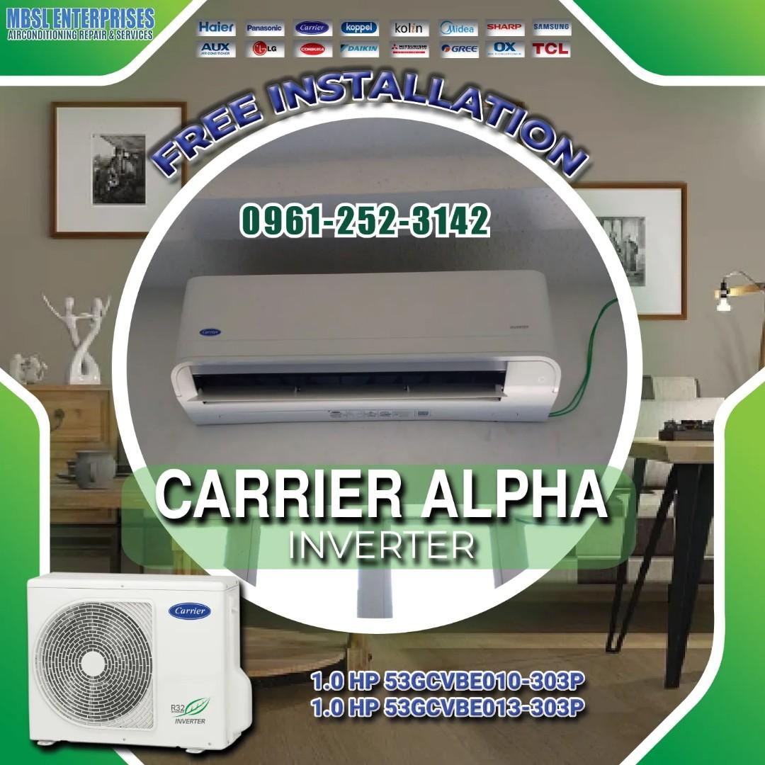 Carrier Alpha Inverter Split Type With Free Installation, TV & Home ...