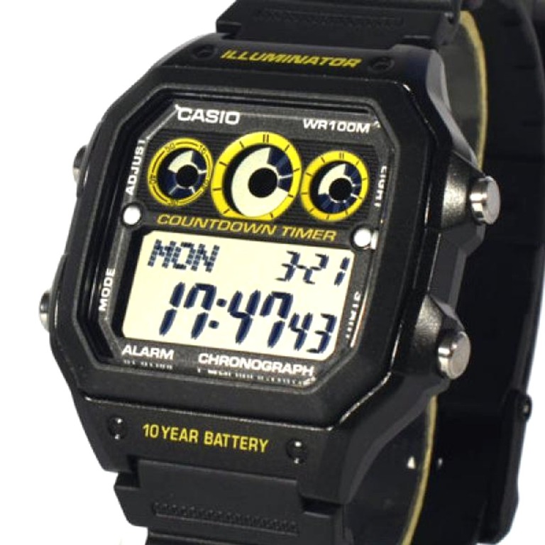 Casio World Time Digital Watch (AE-1300 Series) unisex, Men's Fashion ...