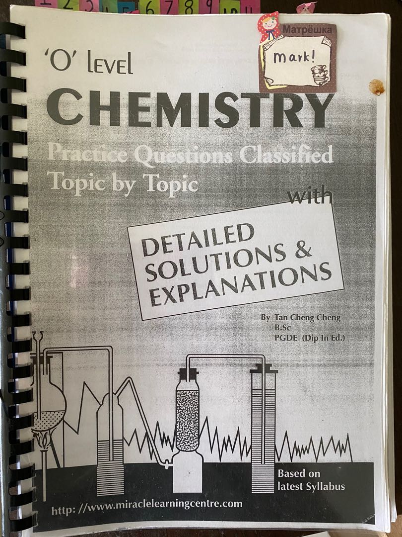 Chemistry O levels practice questions by topic, Hobbies & Toys, Books ...