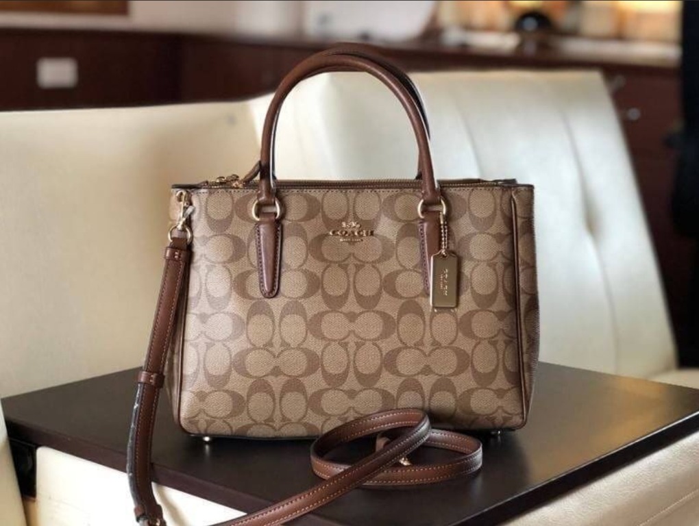 Coach Surrey Carryall Satchel Crossbody Bag In Signature Canvas F67026 ...