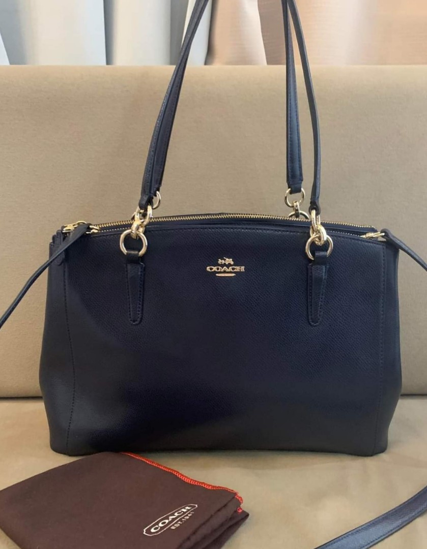 Coach Two way Leather Bag, Luxury, Bags & Wallets on Carousell