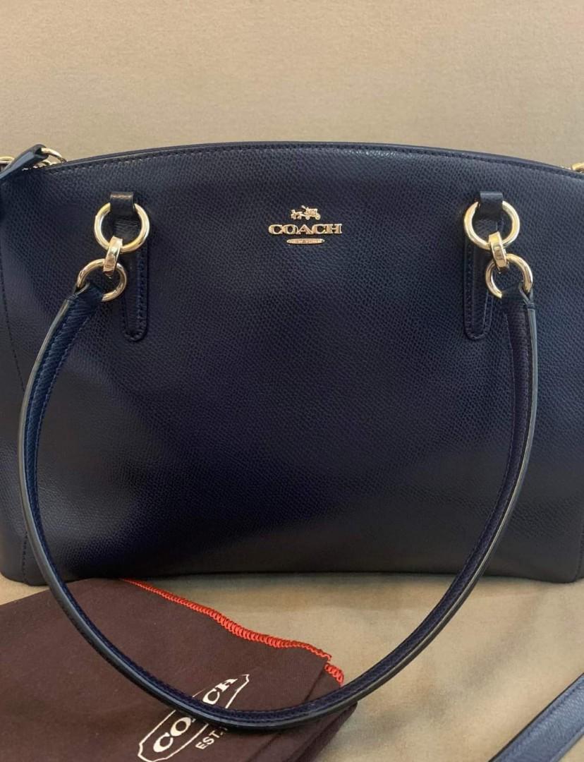 Coach Two way Leather Bag, Luxury, Bags & Wallets on Carousell
