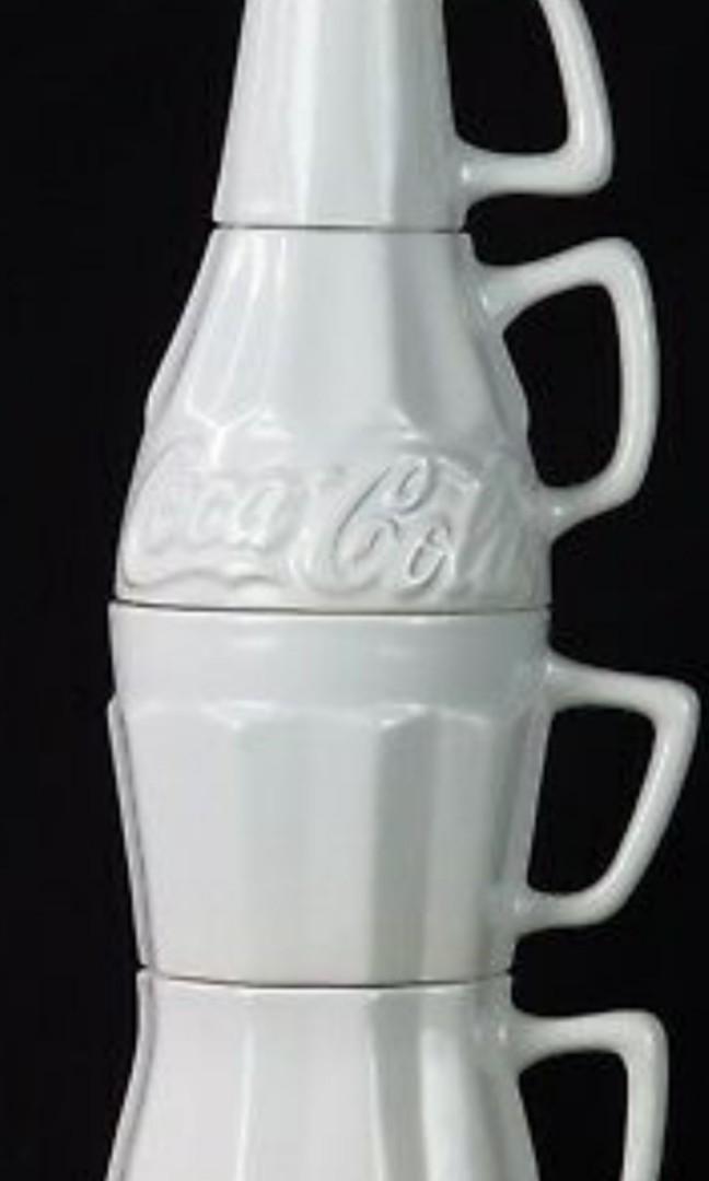 COCA COLA 1996 Ceramic Stackable Mug Set, Furniture & Home Living ...