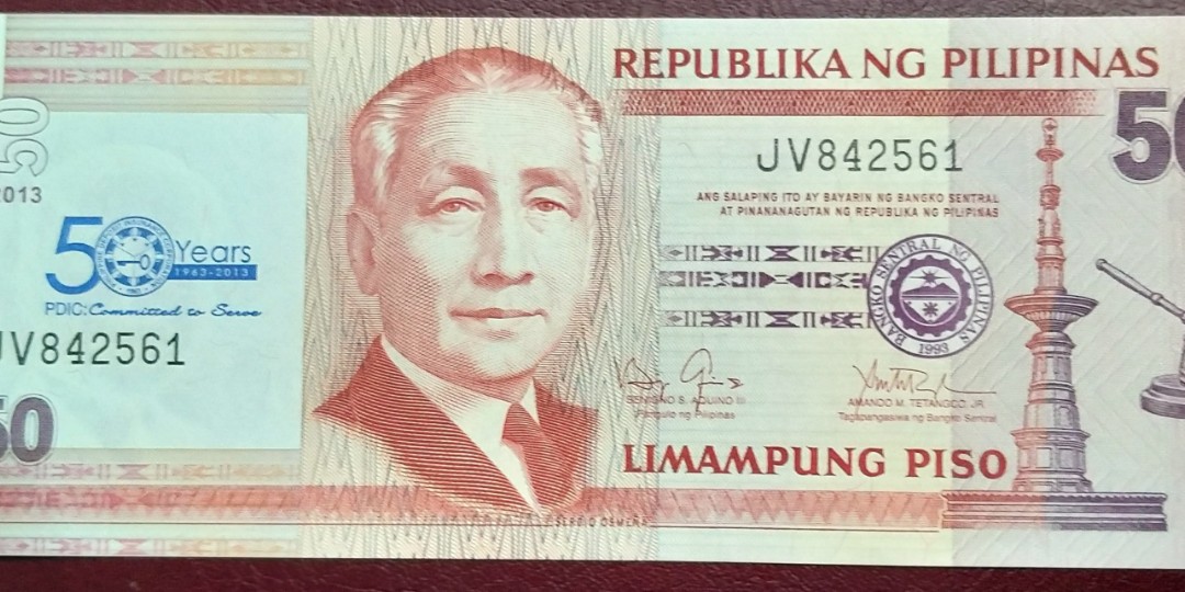 Commemorative Banknote : 1963-2013 Republika ng Pilipinas 50 Piso old ...