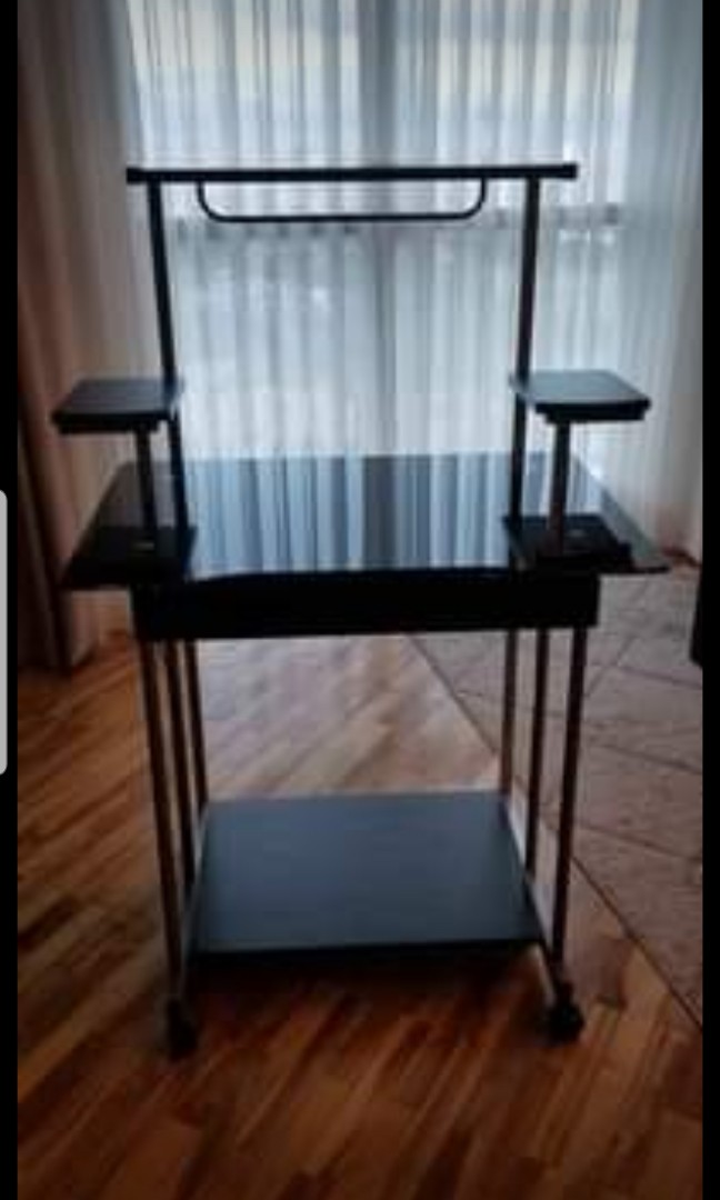 Computer Table with Speaker, CPU and Printer Holder and Drawer ...