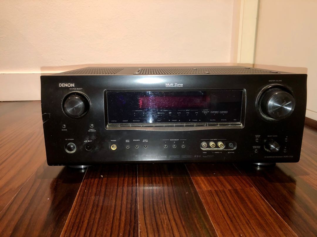 Denon AVR-1709 7.1 Channel Multi-Zone Home Theatre Receiver, Audio ...