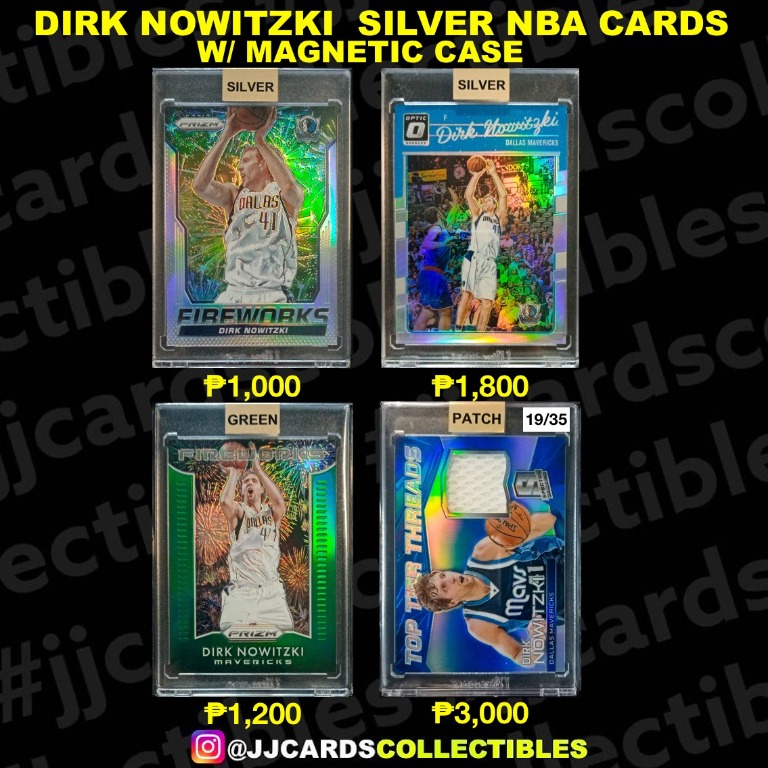 Dirk Nowitzki Silver NBA Cards in Magnetic Case, Hobbies & Toys, Toys ...