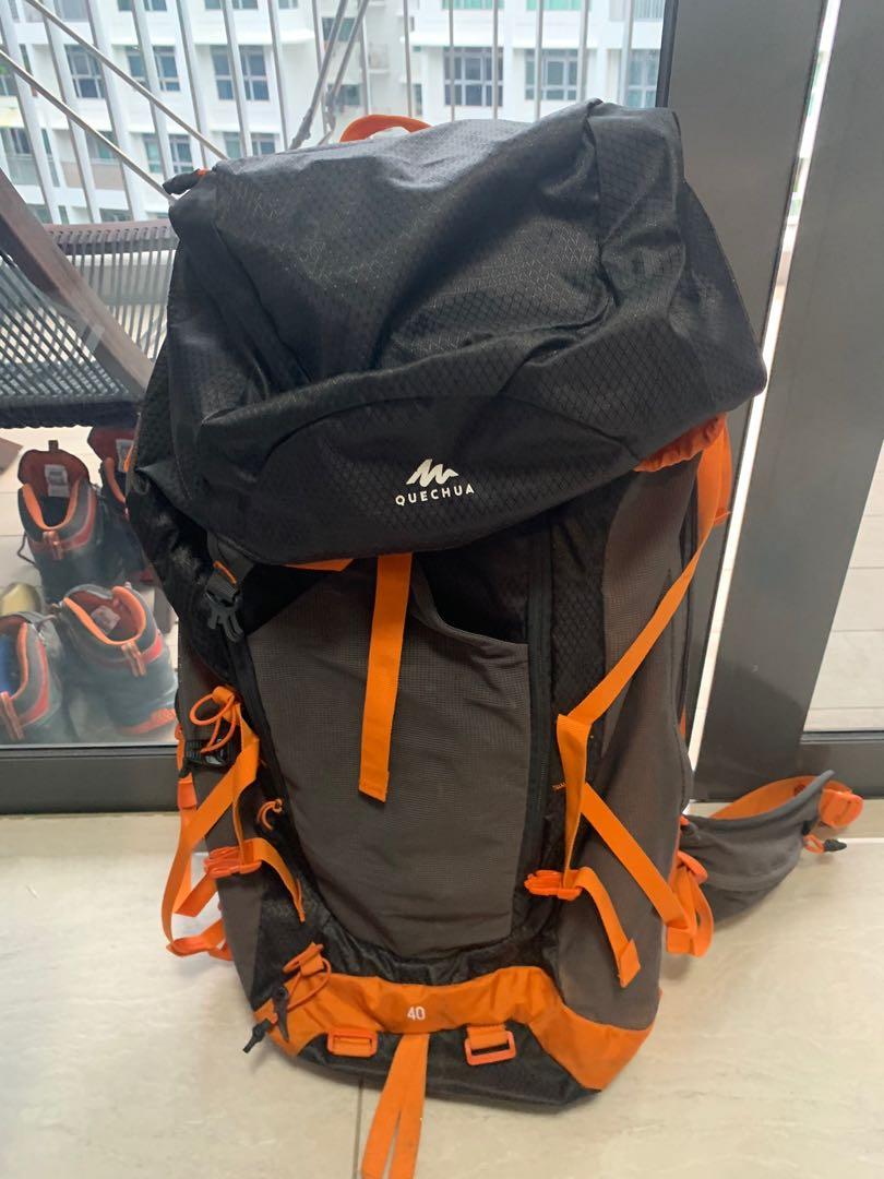 Forclaz 40 Air+ Backpack (Orange/Black), Men's Fashion, Bags, Backpacks ...