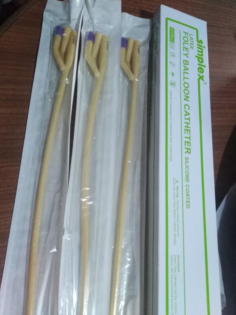 FR 22 3 way foley balloon catheter silicone coated, Health & Nutrition ...