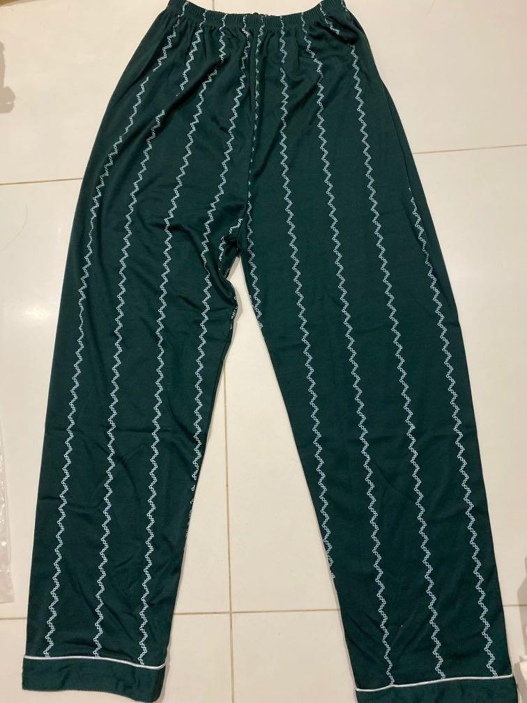 Green Striped Pajamas Full Set, Men's Fashion, Tops & Sets, Sleep and ...