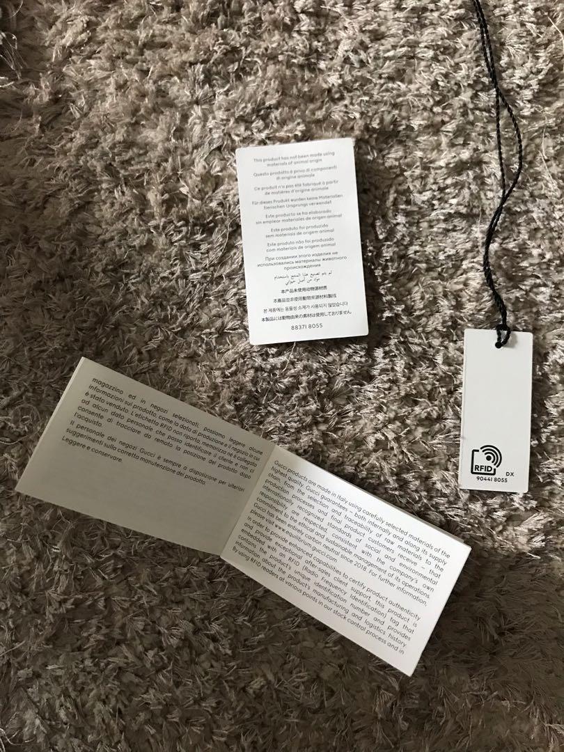 gucci card authentic card booklet gucci tag proce tag label tag new ...