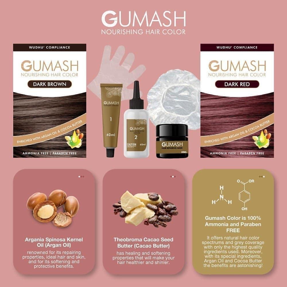 GUMASH HALAL HAIR DYE / WUDHU FRIENDLY / WHITE HAIR / UBAN, Beauty ...