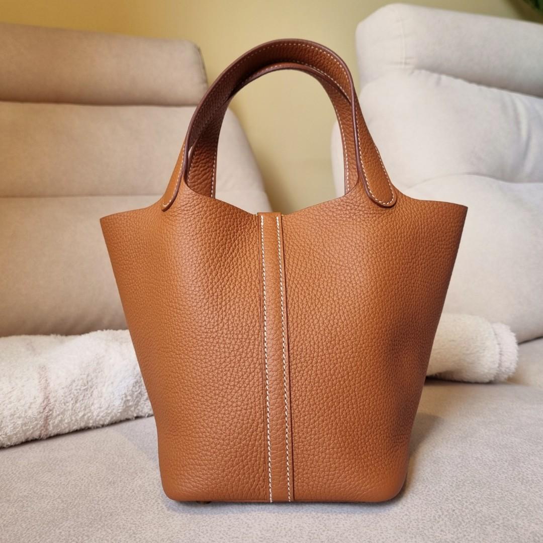 Hermes Picotin 18 Gold with Gold Hardware, Luxury, Bags & Wallets on ...