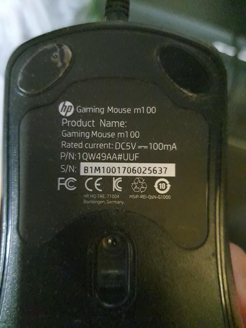 hp gaming mouse m1000, 電腦＆科技, 電腦周邊及配件, 電腦滑鼠及相關產品 - Carousell