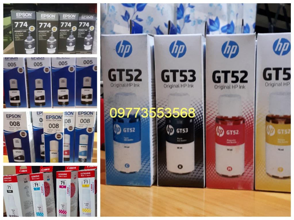 HP GT52 GT53 Epson 005,008,BT774, CANON 71, Computers & Tech, Printers ...