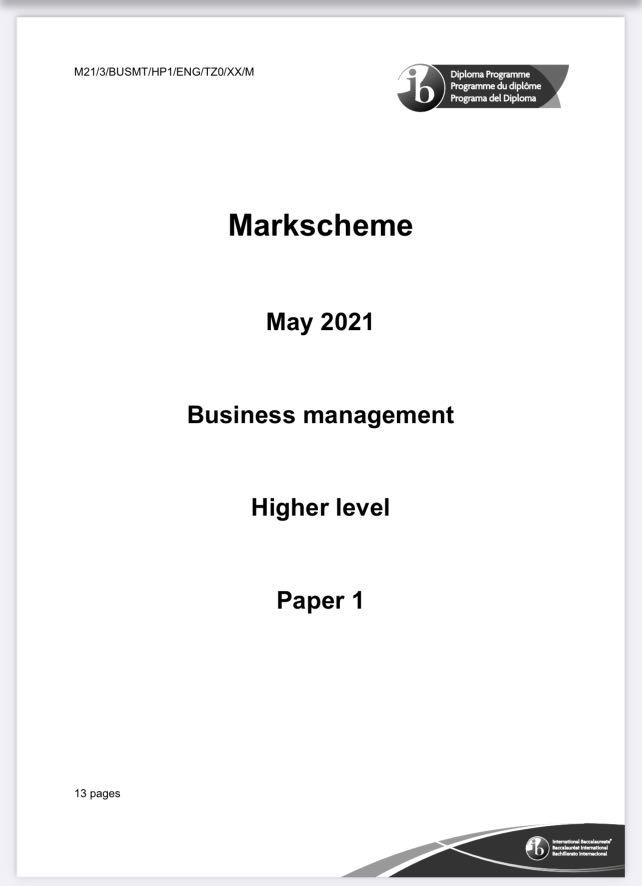 IB HL SL Business and Management exam papers, Hobbies & Toys, Books ...