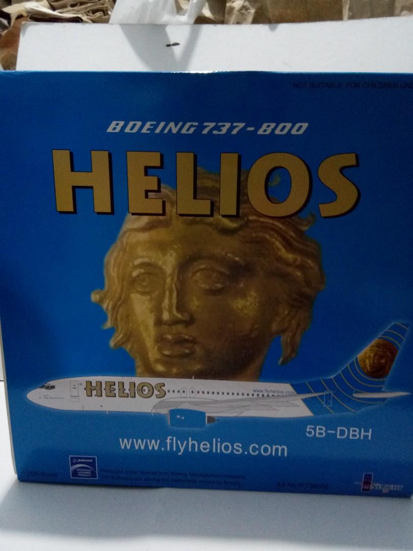 Inflight 200 Helios Boeing 737-800 1/200 scale Fly Helios, Hobbies ...
