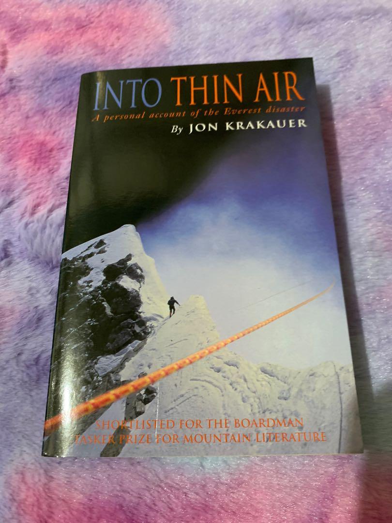 Into Thin Air by Jon Krakauer, Hobbies & Toys, Books & Magazines ...